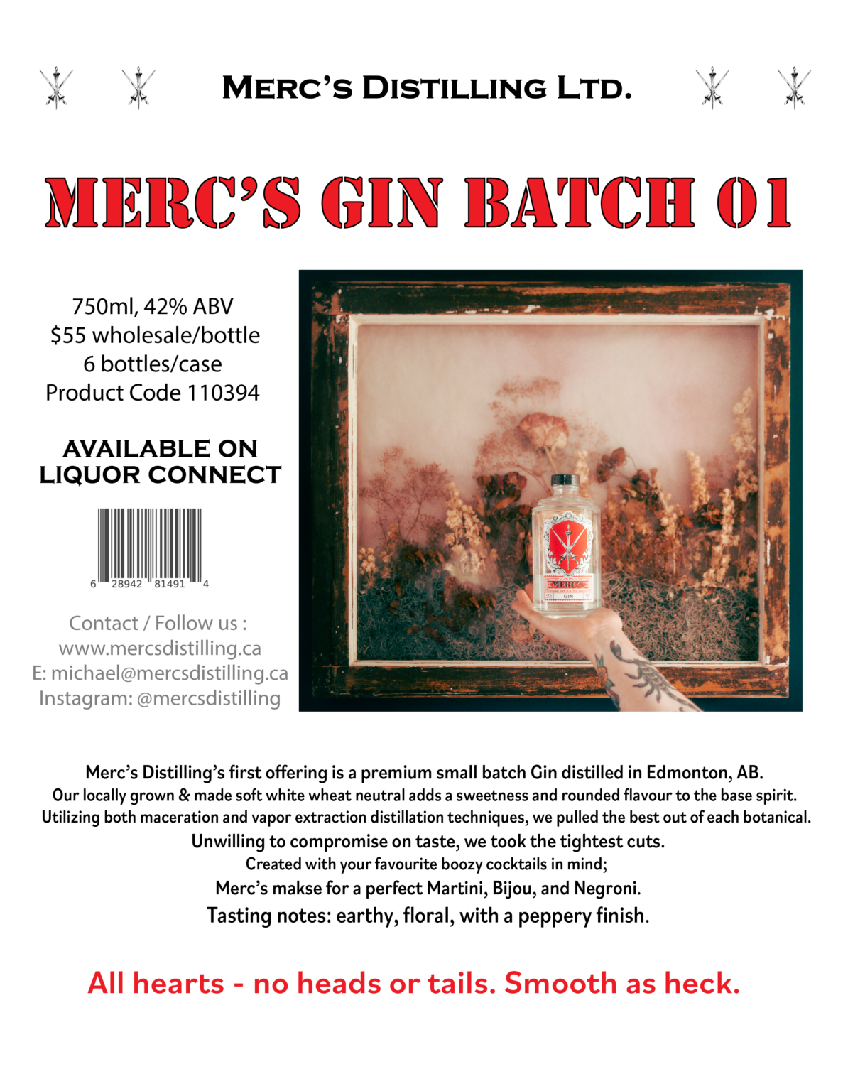 Sell Sheet - Merc's Distilling